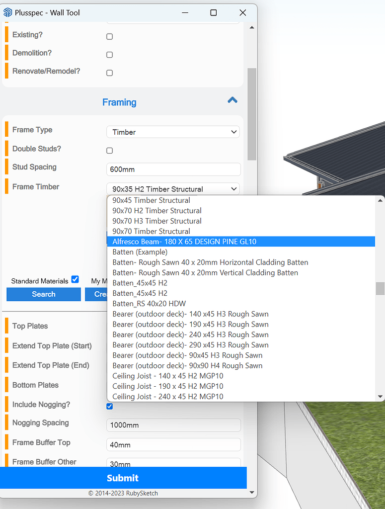 Estimating materials by level as opposed to creating a new material ...
